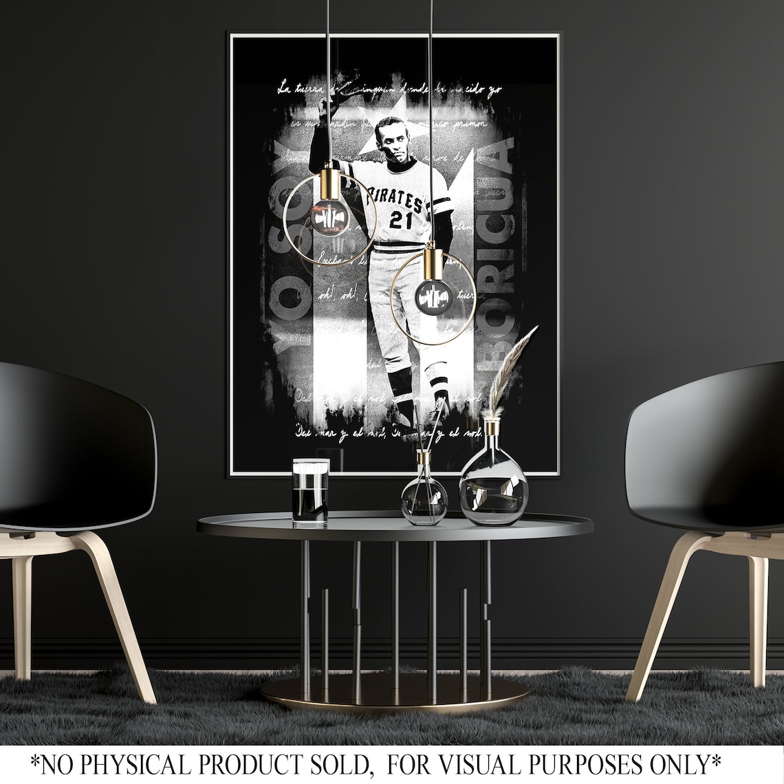 Roberto Clemente Art, Black & White, Yo Soy Boricua, Pittsburgh Pirates ...