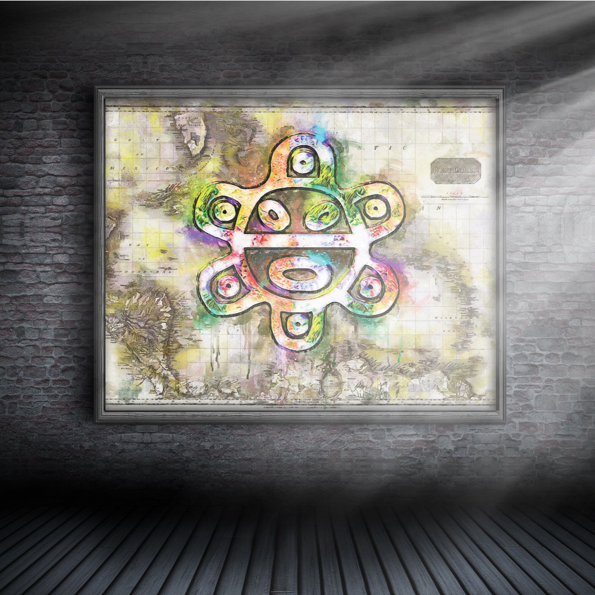 Borinquen Taino Art Taino Sun Arte Boricua Caribbean Puerto Rico Wall ...