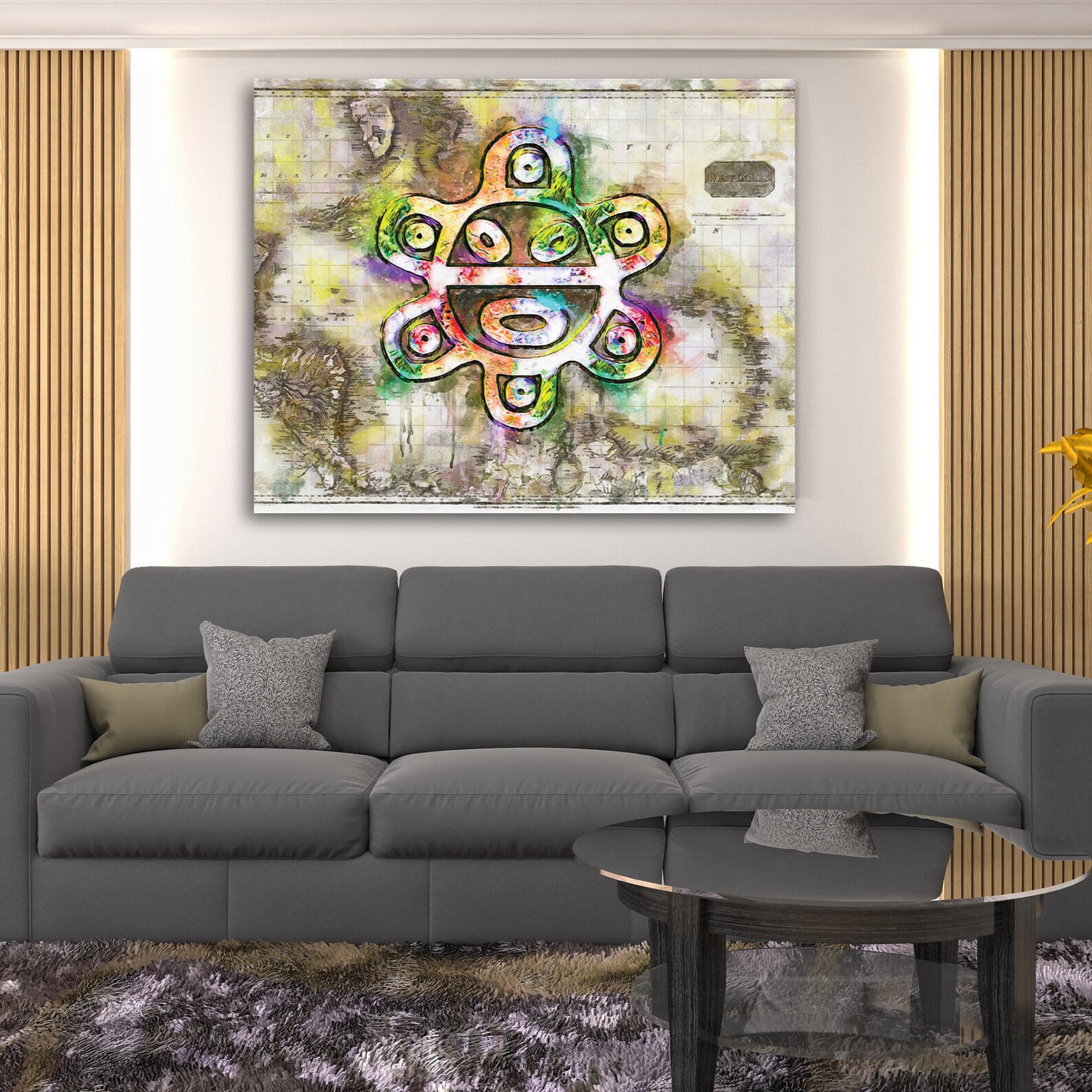 Borinquen Taino Art Taino Sun Arte Boricua Caribbean Puerto Rico Wall ...