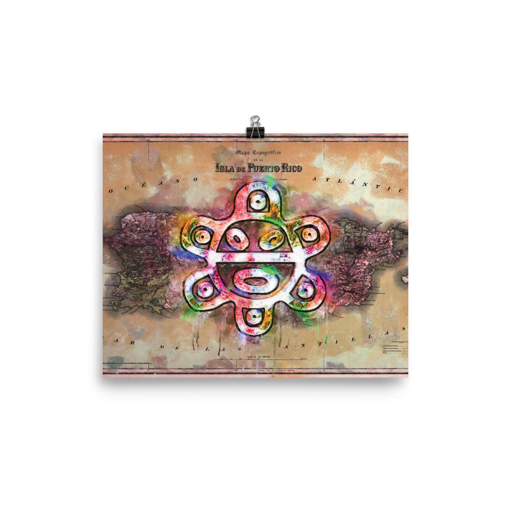 Borinquen Taino Art Taino Sun Arte Boricua Caribbean Puerto Rico Wall ...