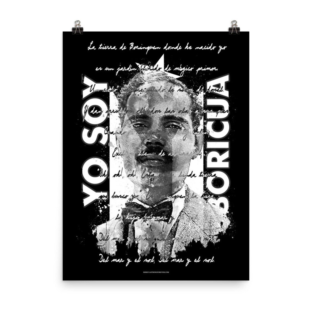 Albizu Campos Poster, Yo Soy Boricua, Black Puerto Rico Resiste Flag ...