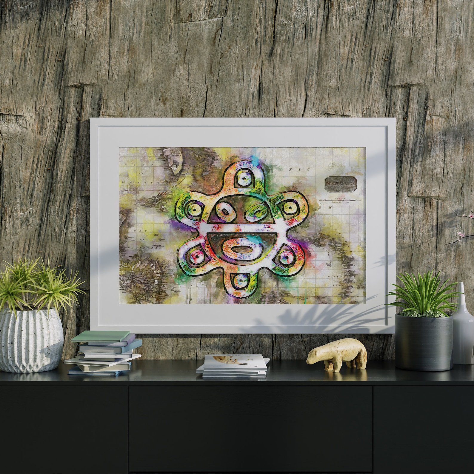 Borinquen Taino Art Taino Sun Arte Boricua Caribbean Puerto Rico Wall ...