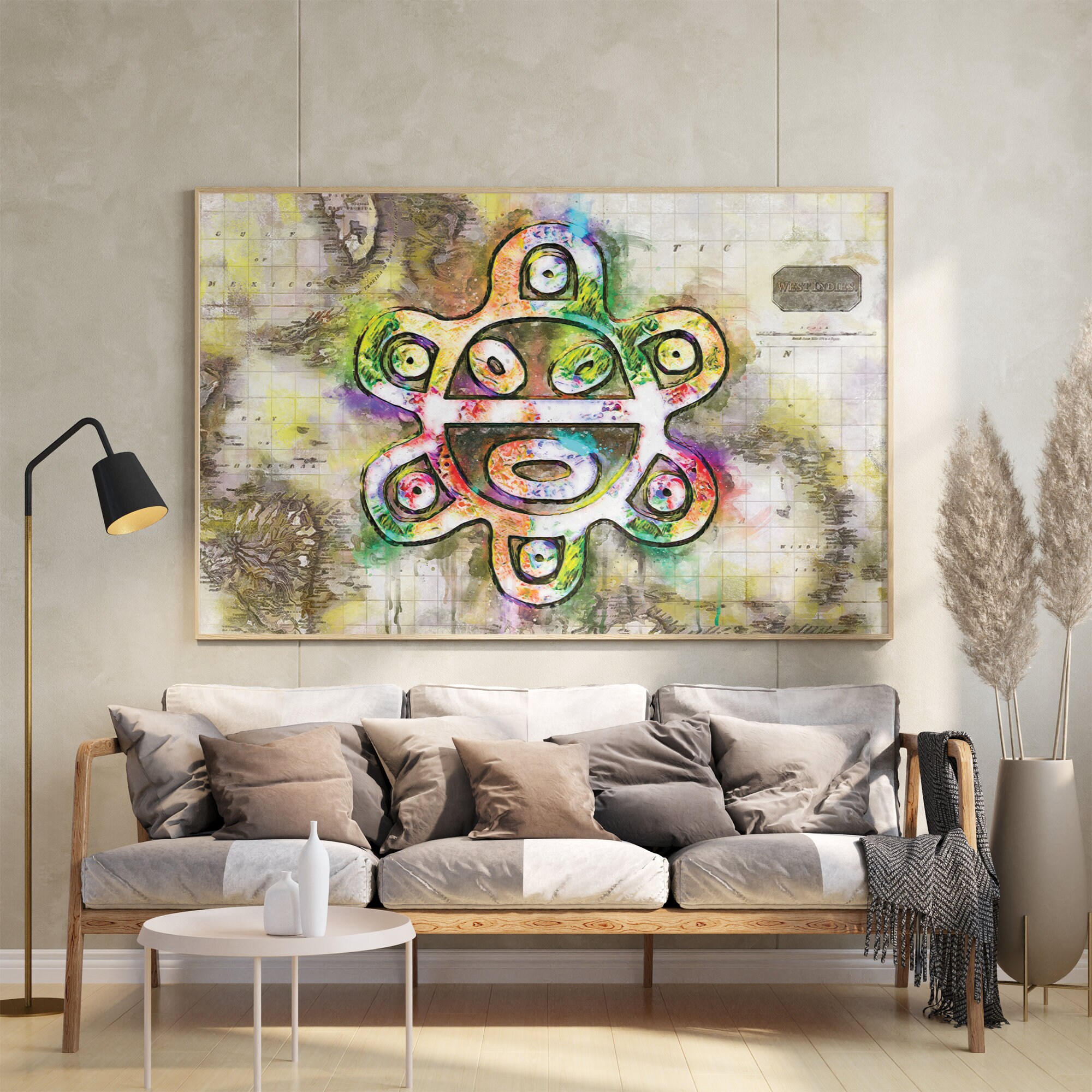 Borinquen Taino Art Taino Sun Arte Boricua Caribbean Puerto Rico Wall ...