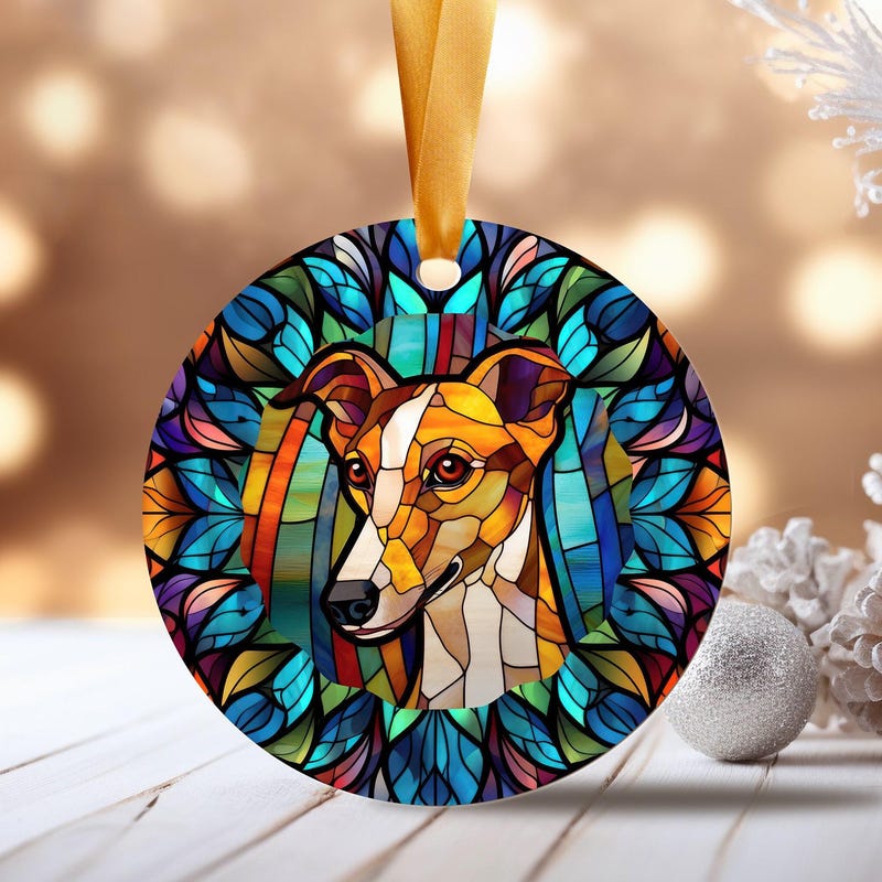 Blue Greyhound Ornament - Etsy