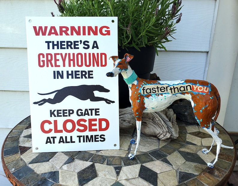 Gate & Door Safety Signs Warning Greyhound Keep Gate/door - Etsy
