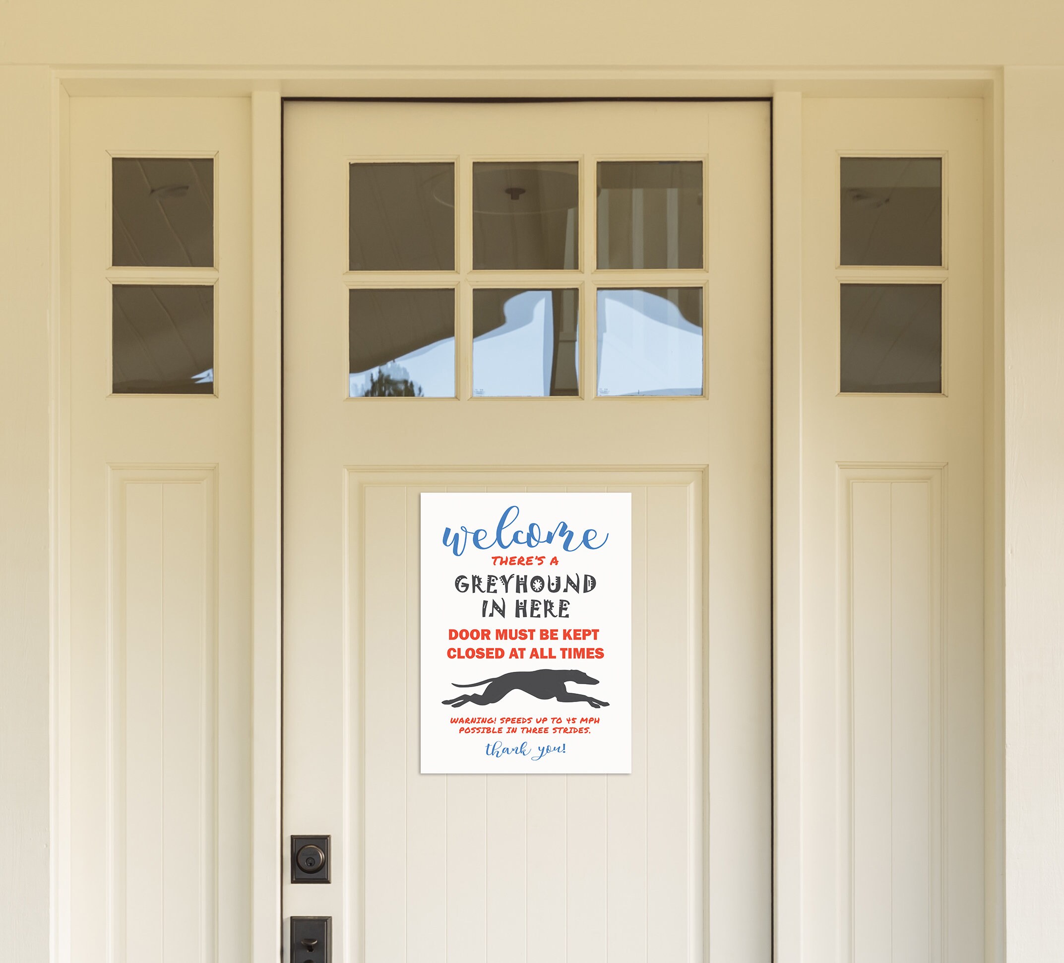 Greyhound Sign Keep Gate Closed - Etsy