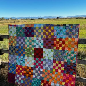 Sixteen Patch Blocks Twin Size Quilt - Etsy