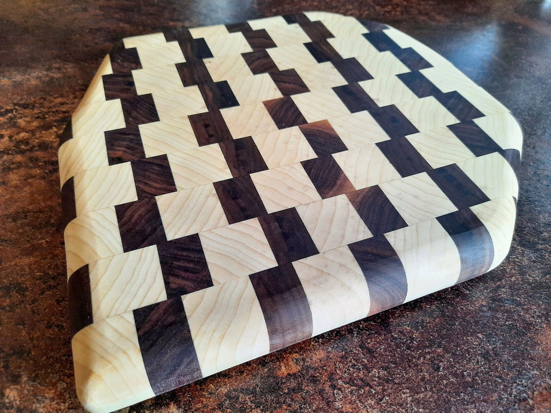 End Grain Chopping Board - Platter - Walnut, Horse Chestnut - Etsy