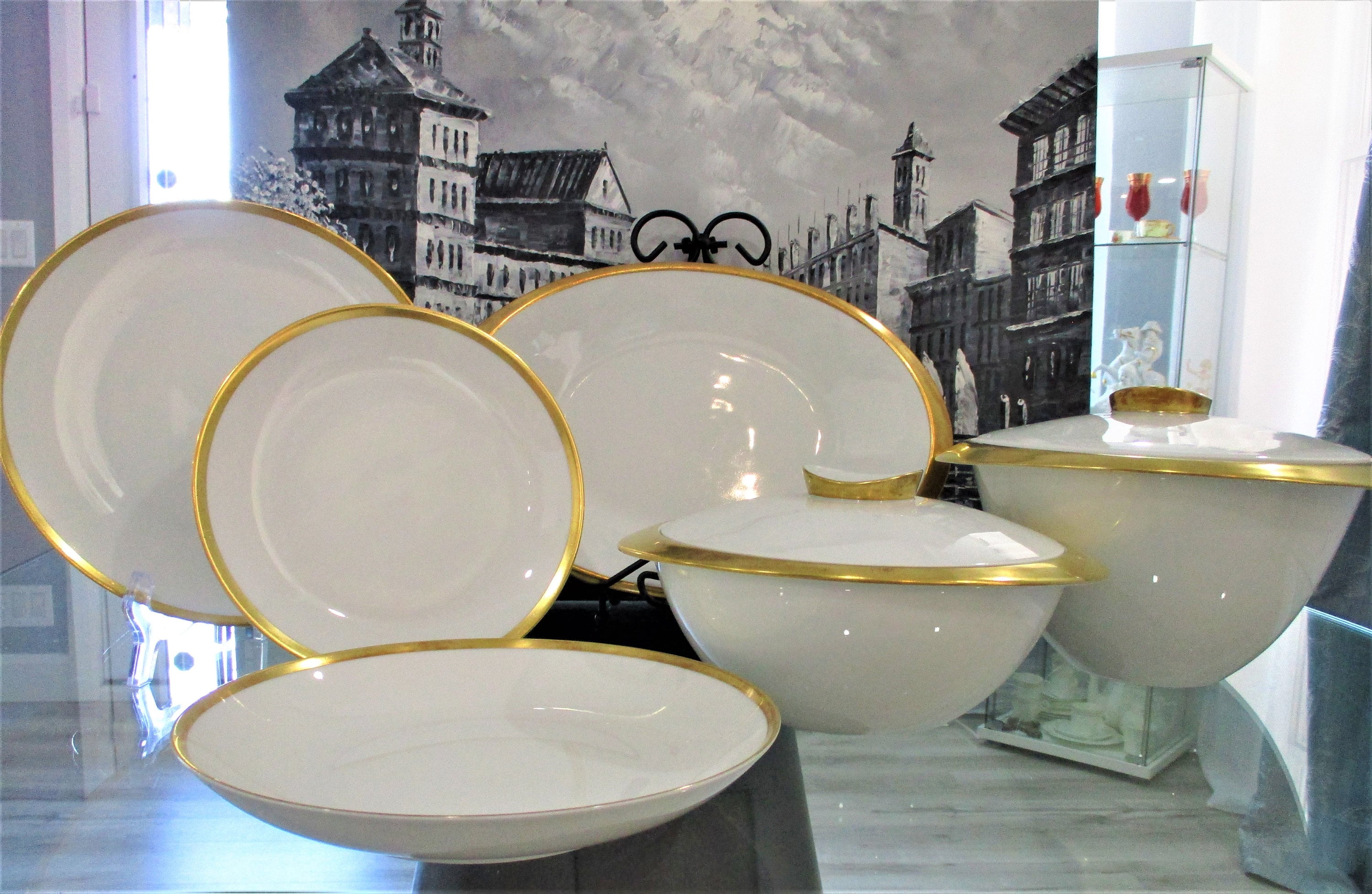 Vintage Thomas Rosenthal Dinnerware Set With the Gold Trim. Germany - Etsy