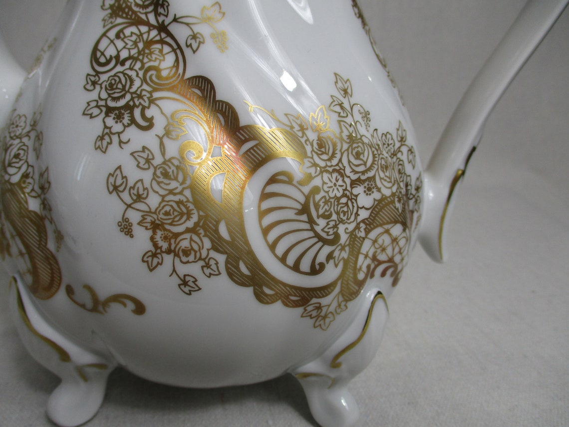 Vintage Weimar White and Gold Coffee / Tea Set. Weimar. Germany - Etsy