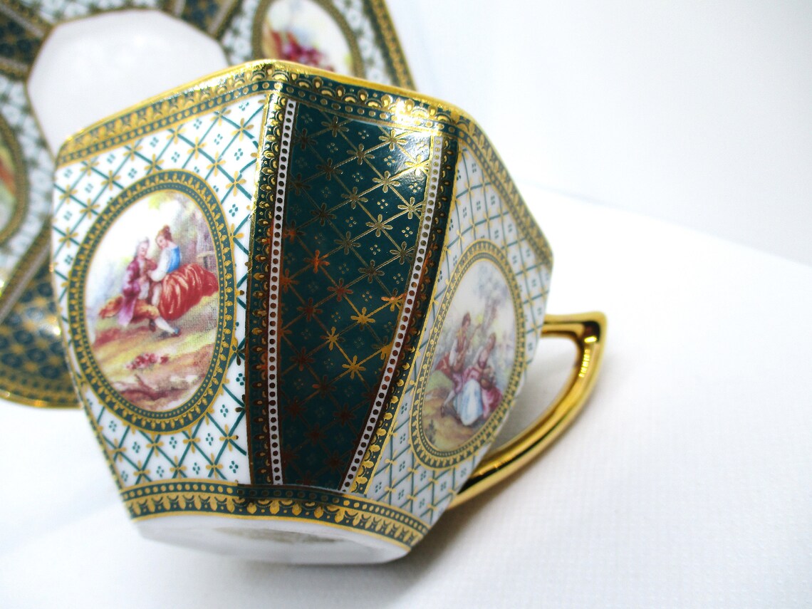 Vintage Sovereign Art Deco Style Teacup and Saucer. Fine China - Etsy