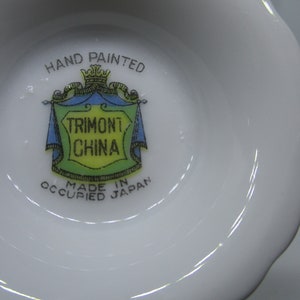 Vintage Trimont China Occupied Japan Hand Painted Teacup and Saucer ...