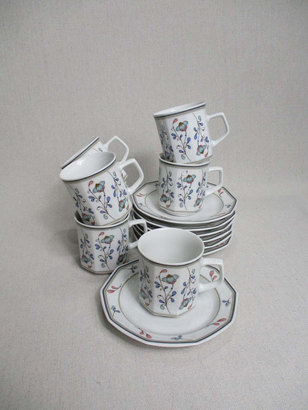 Vintage Winterling Coffee/tea Set of 7 Cups and 7 Saucers. Bavaria ...