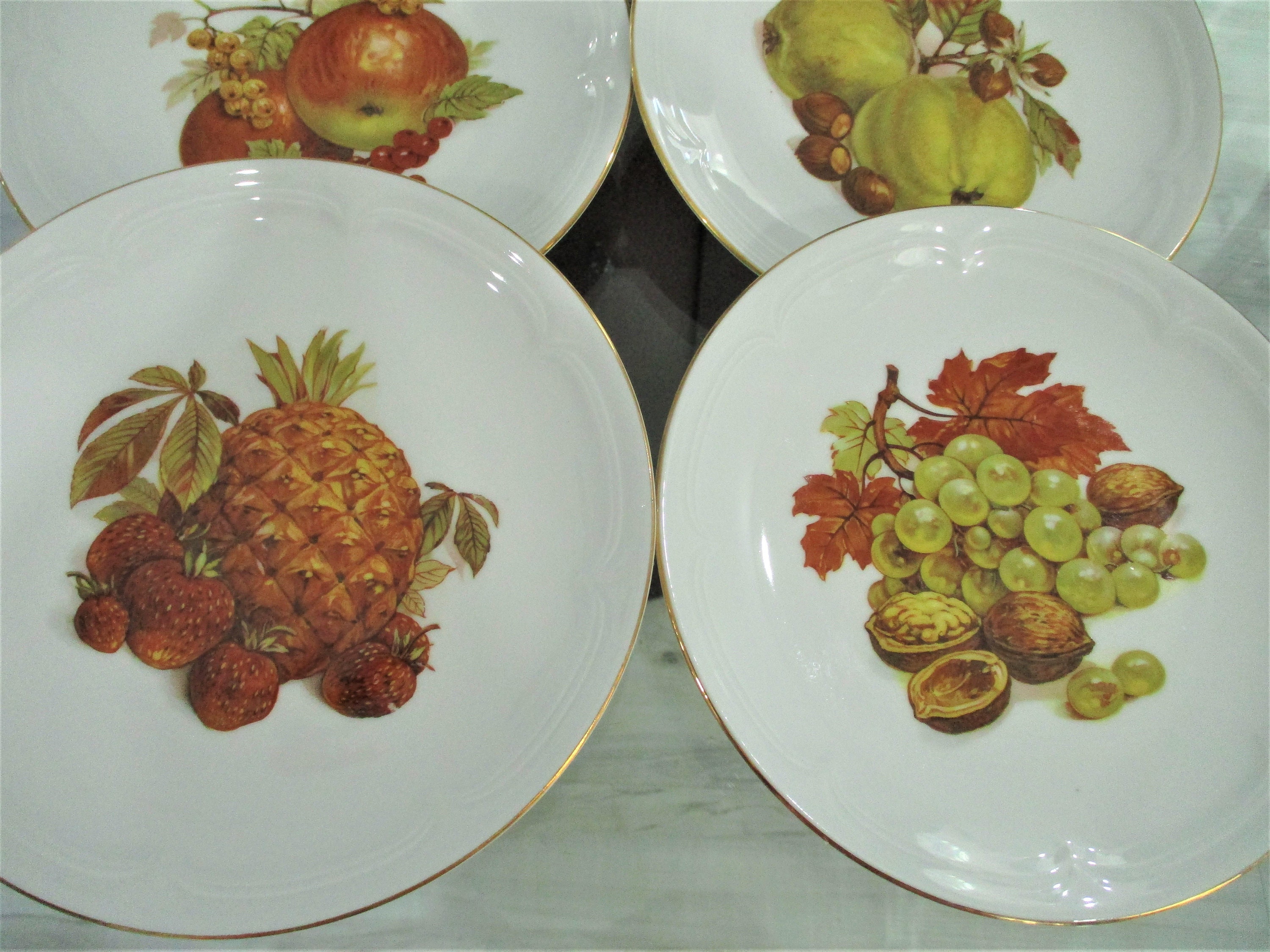 Vintage Set of 6 Kahla Plates. Fruit Motive Plates. Germany. - Etsy