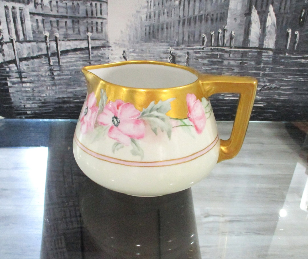 Vintage B&G Limoges France Hand Painted Water Pitcher. France - Etsy