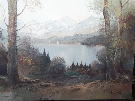 William Schatz Original Oil on Canvas Painting. Signed. - Etsy