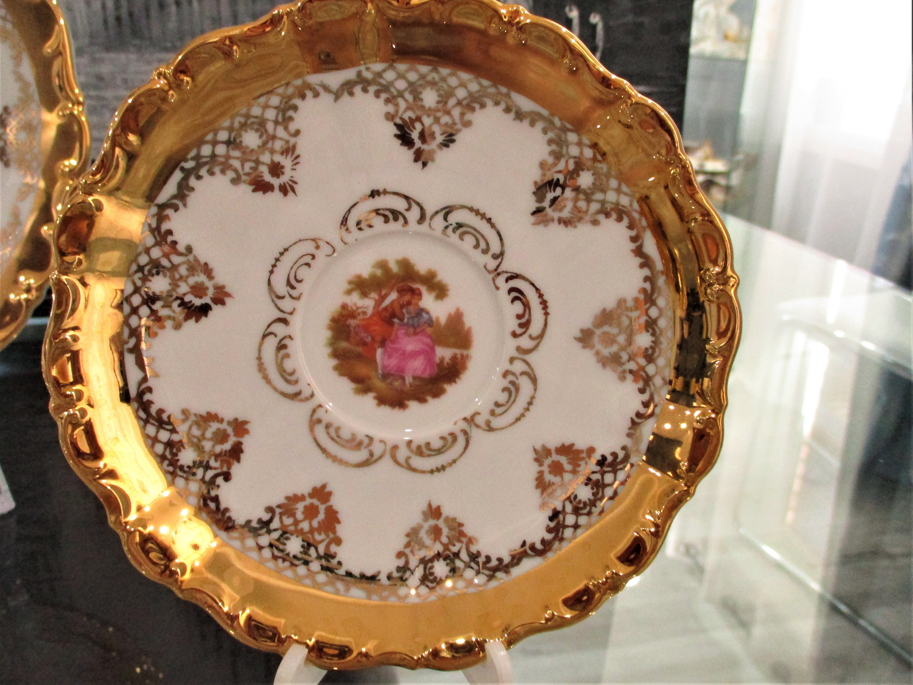 STW Bavaria Germany Fragonard Rococo Style Courting Couples Trio ...