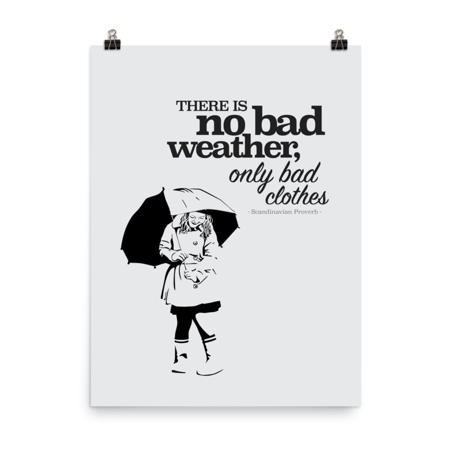 No Bad Weather Poster - Etsy