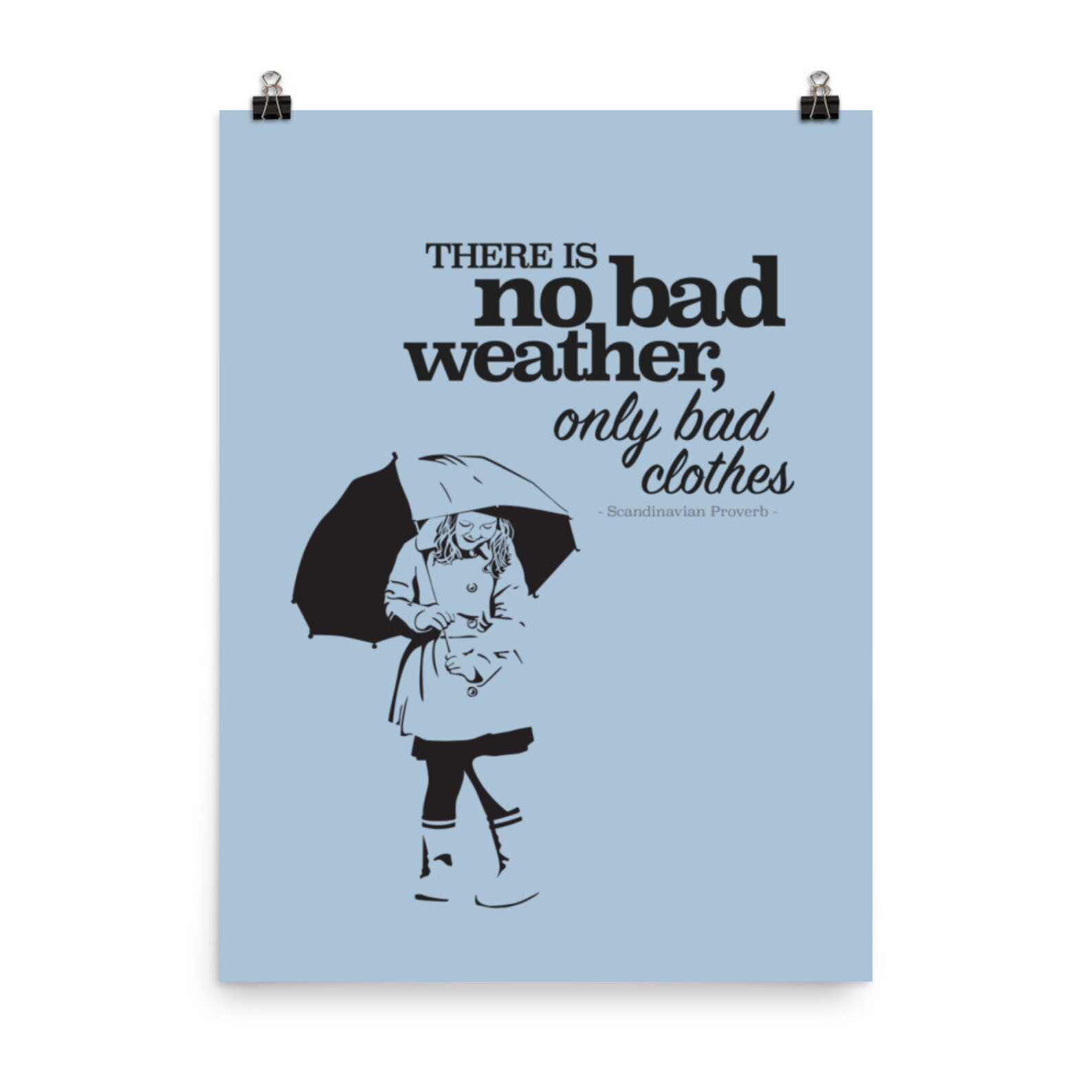 No Bad Weather Poster - Etsy