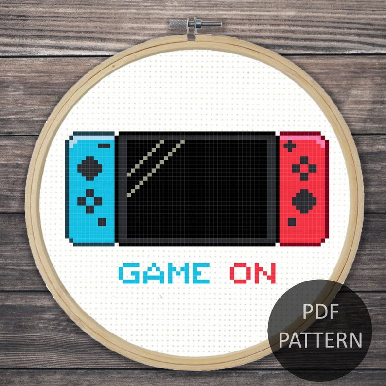 Nintendo Switch Game On Cross Stitch Pattern PDF | Etsy