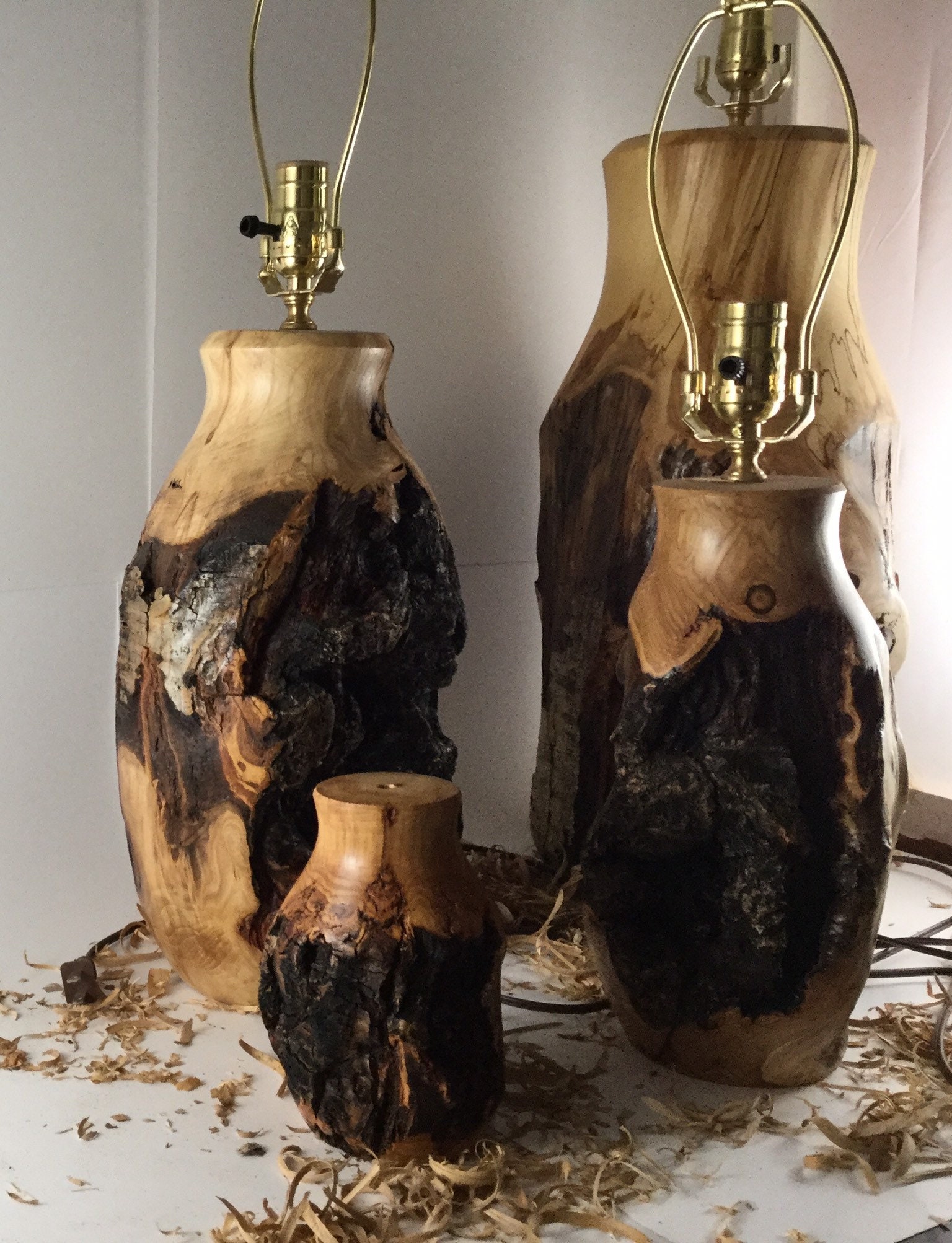 Rustic Wood Lamp - Etsy