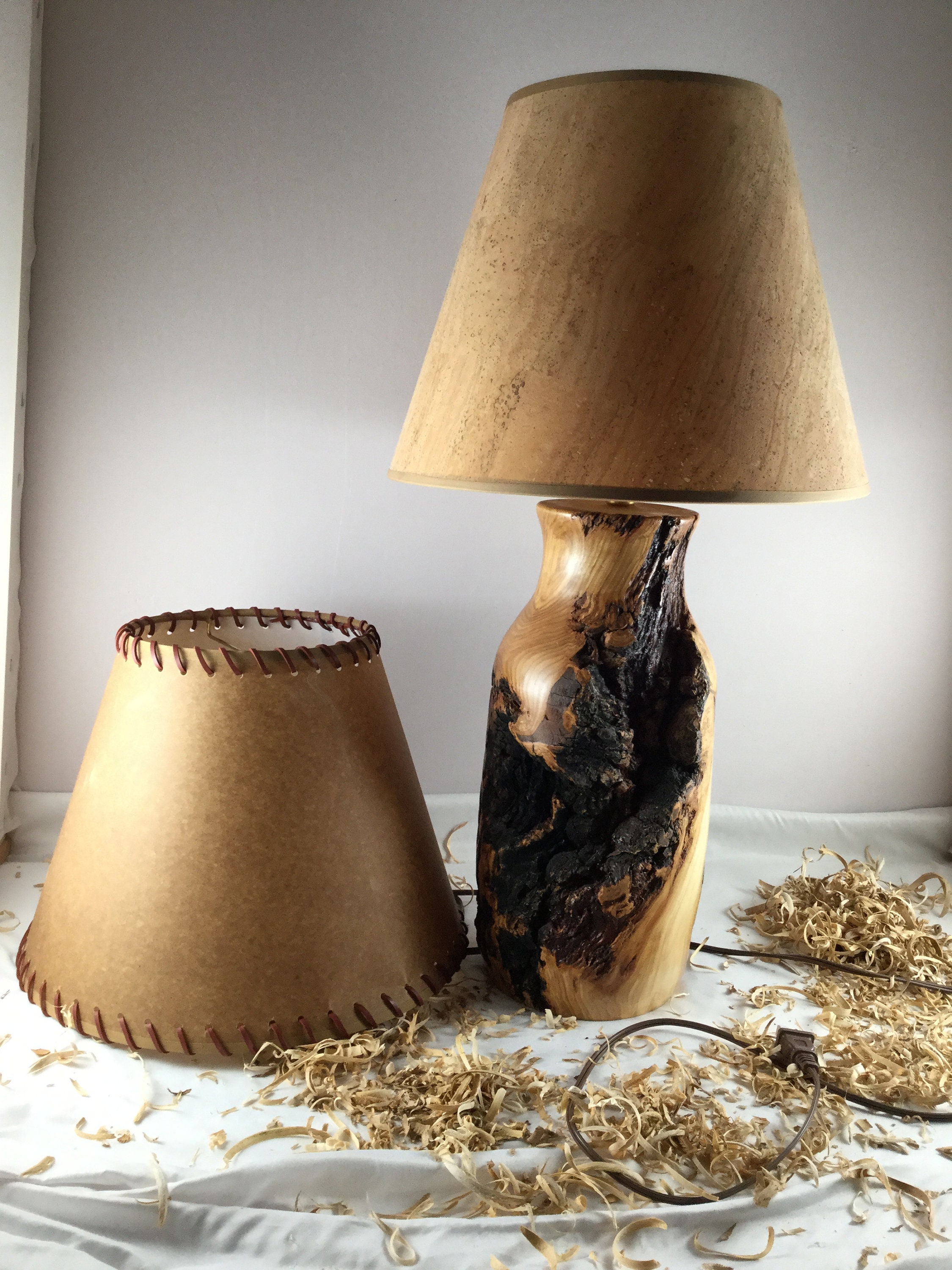 Rustic Wood Lamp - Etsy