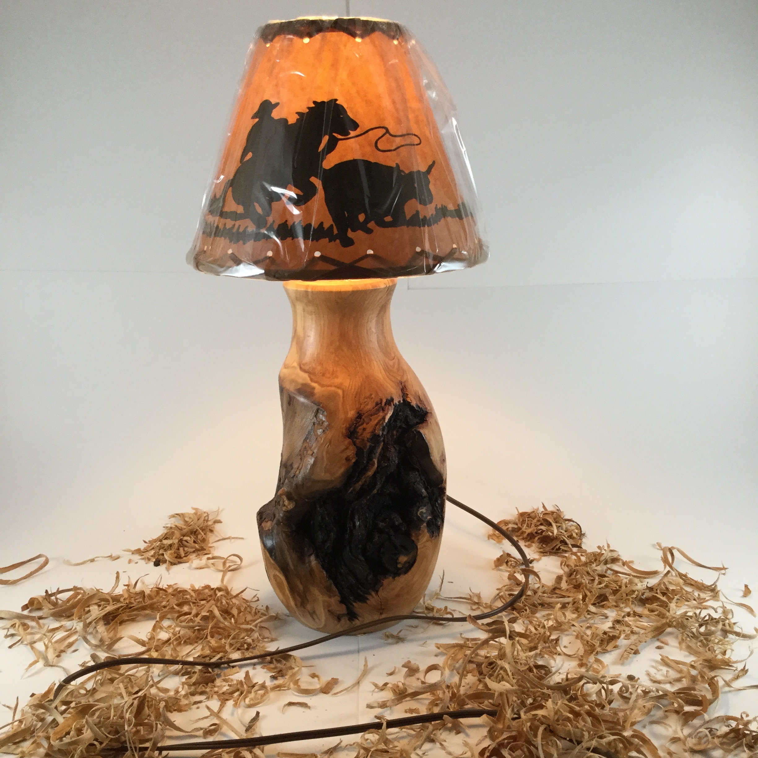 Tabletop Lamp Rustic Lamp Ranch Home Log Furniture Lodge - Etsy