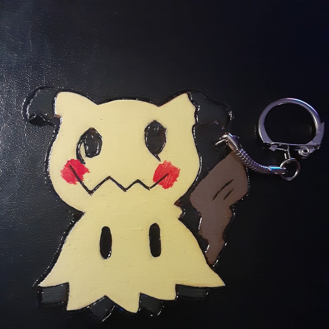 Wooden Mimikyu Keychain - Etsy