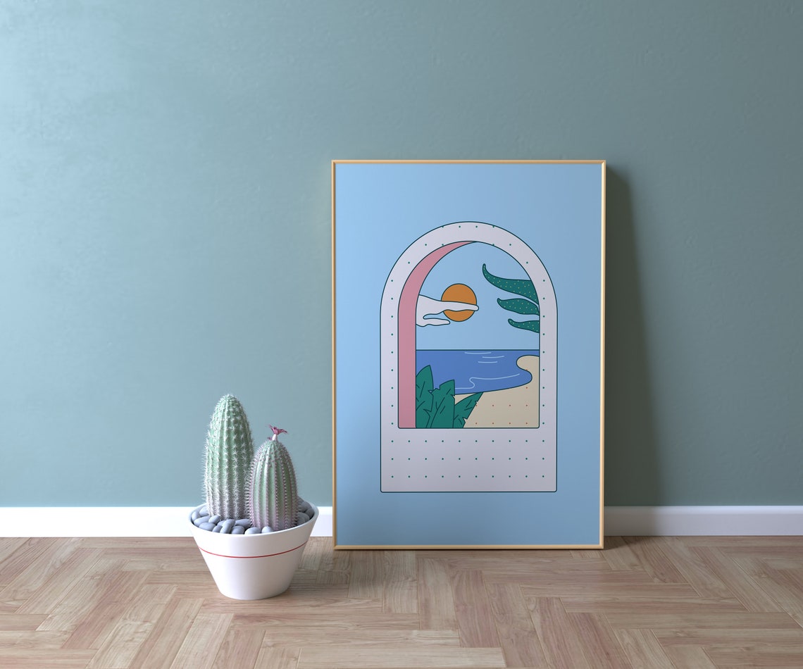 Sea Outside the Window || Printable Art || Sea Printable || Wall Art ...