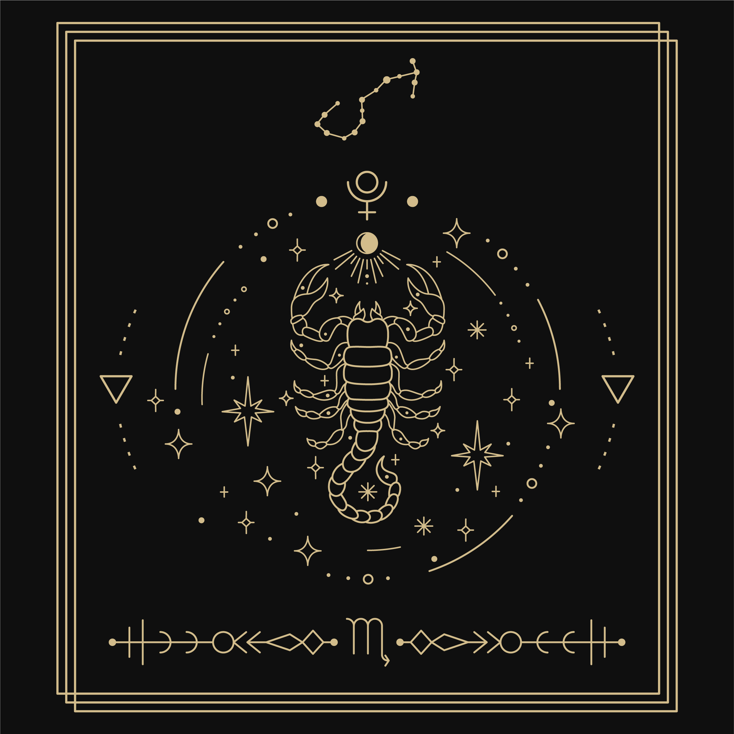 Printable Art Constellation Illustration Printable Wall Art Scorpius ...