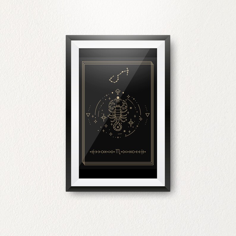 Printable Art Constellation Illustration Printable Wall Art Scorpius ...