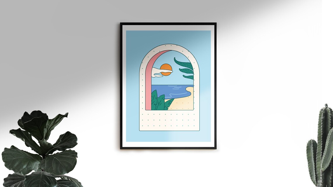 Sea Outside the Window || Printable Art || Sea Printable || Wall Art ...