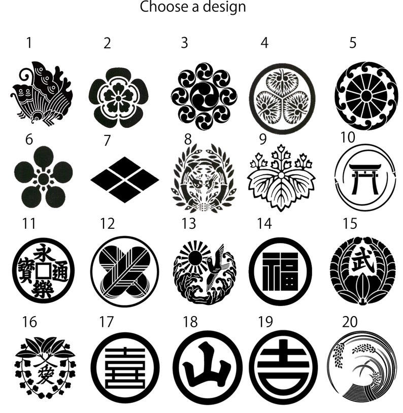 Wax Seal Stamp Japanese Kamon Kanji Desing - Etsy