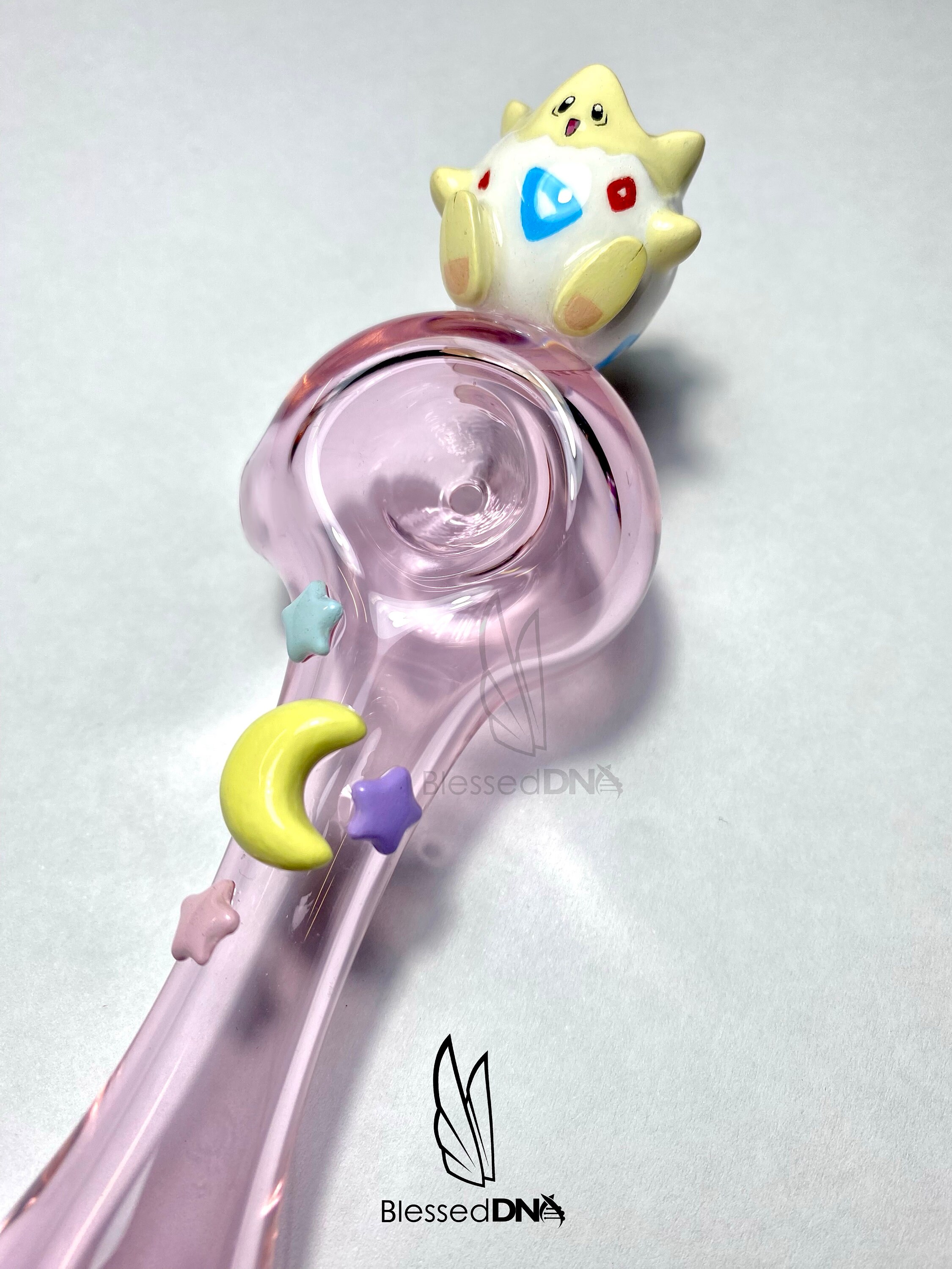 Egg Togepi With Moon And Stars Pink Pipe Glass Handmade Article ...