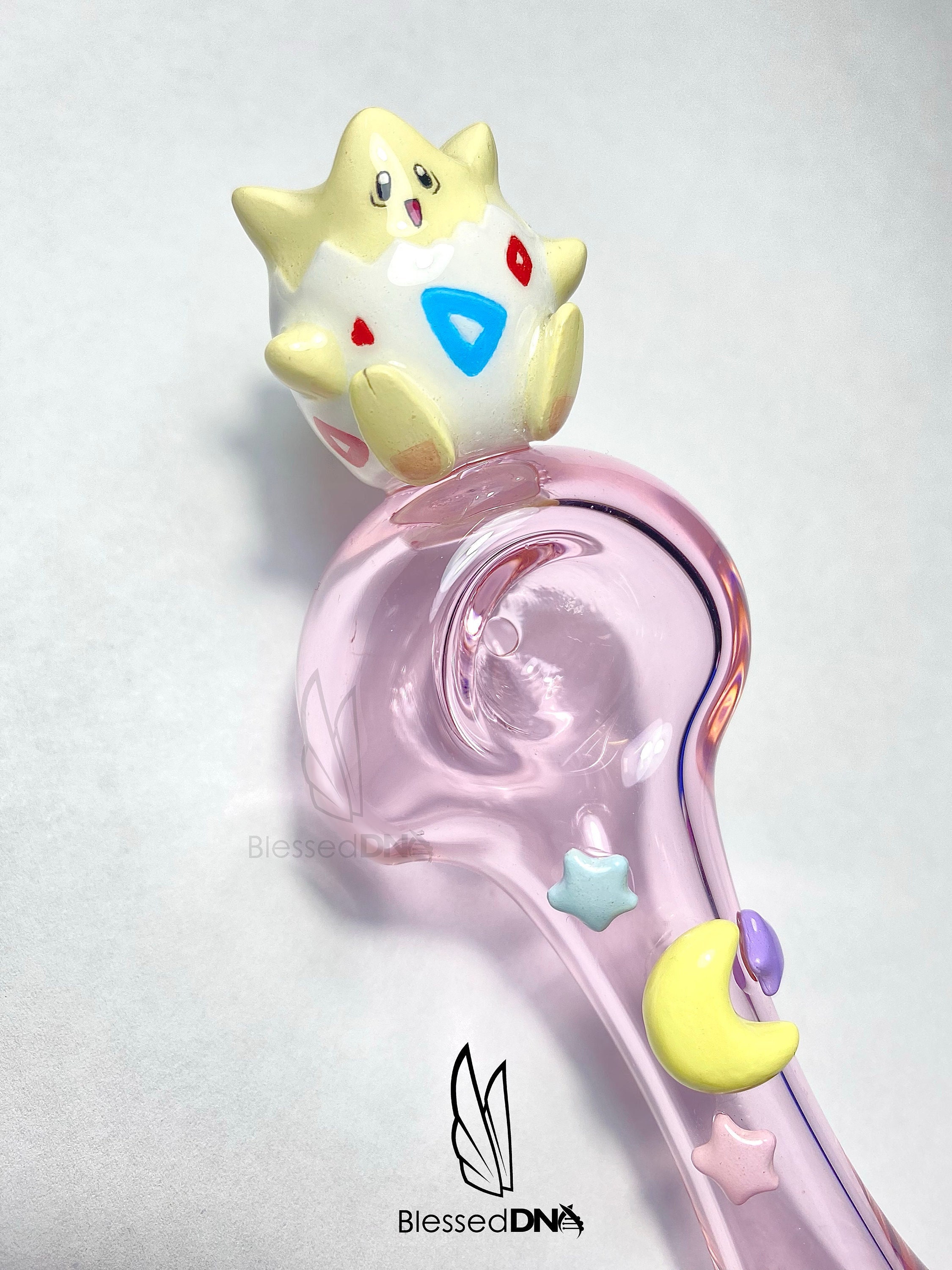 Egg Togepi With Moon And Stars Pink Pipe Glass Handmade Article ...