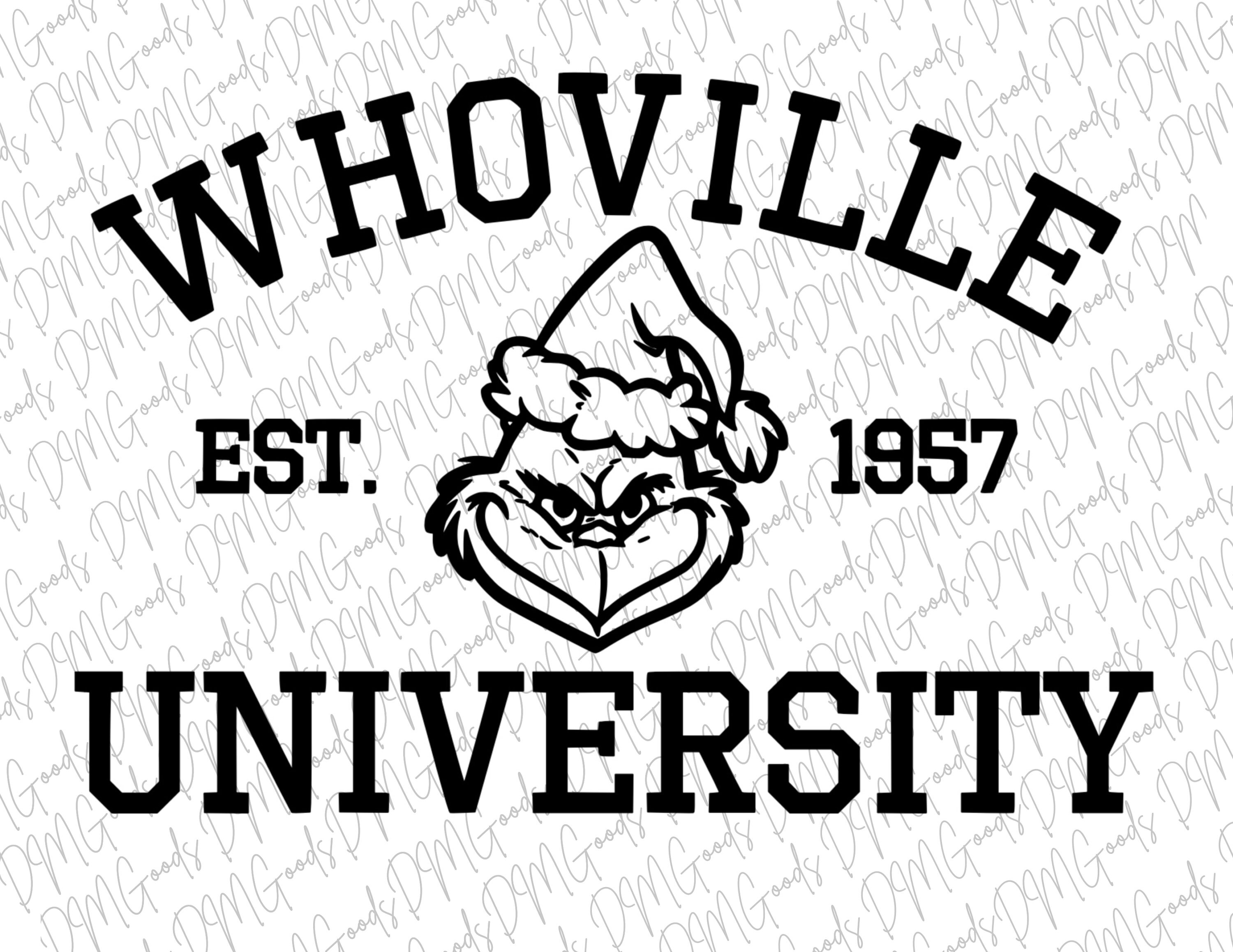Whoville University SVG Digital File Christmas SVG - Etsy