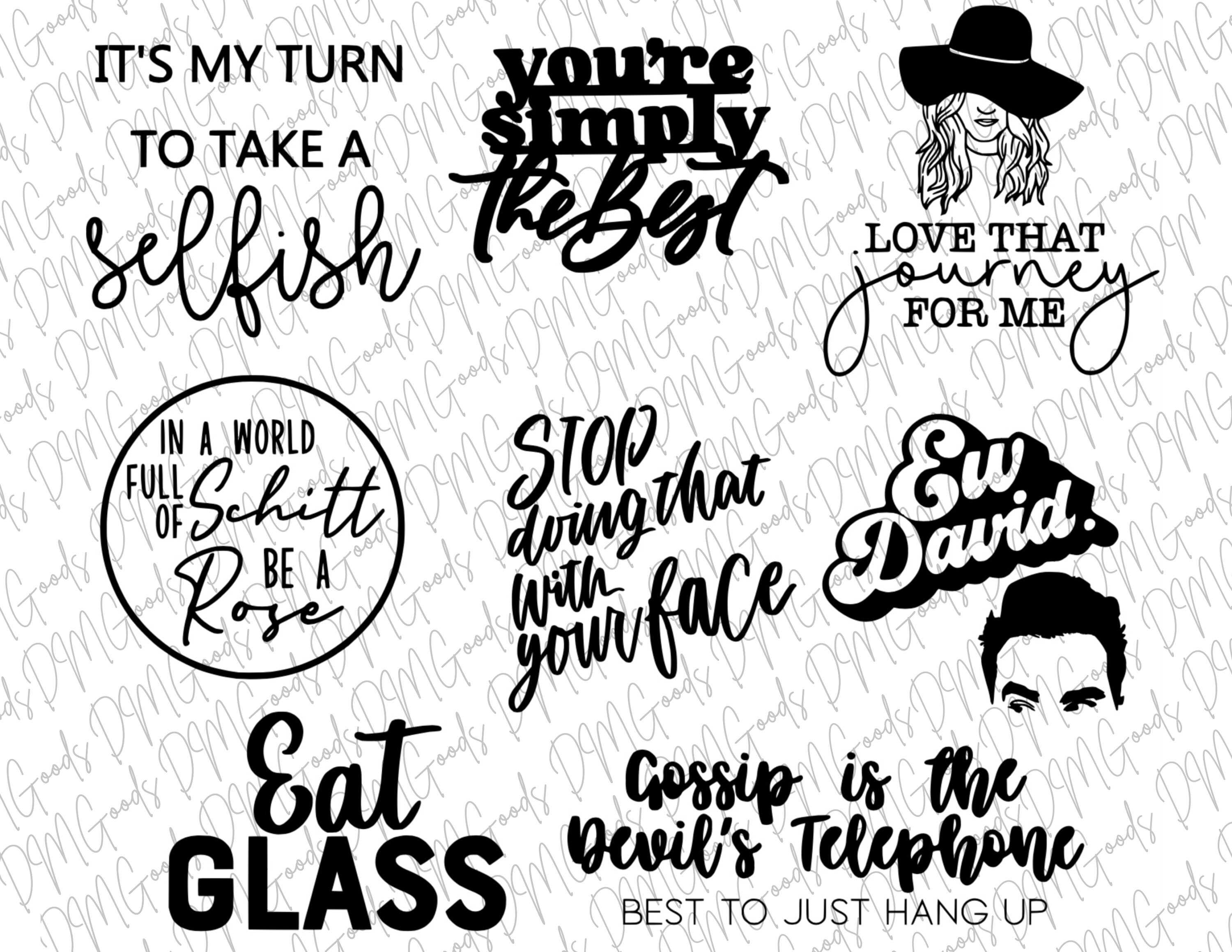 Schitts Creek SVG Bundle, Rose Family, Digital File - Etsy UK