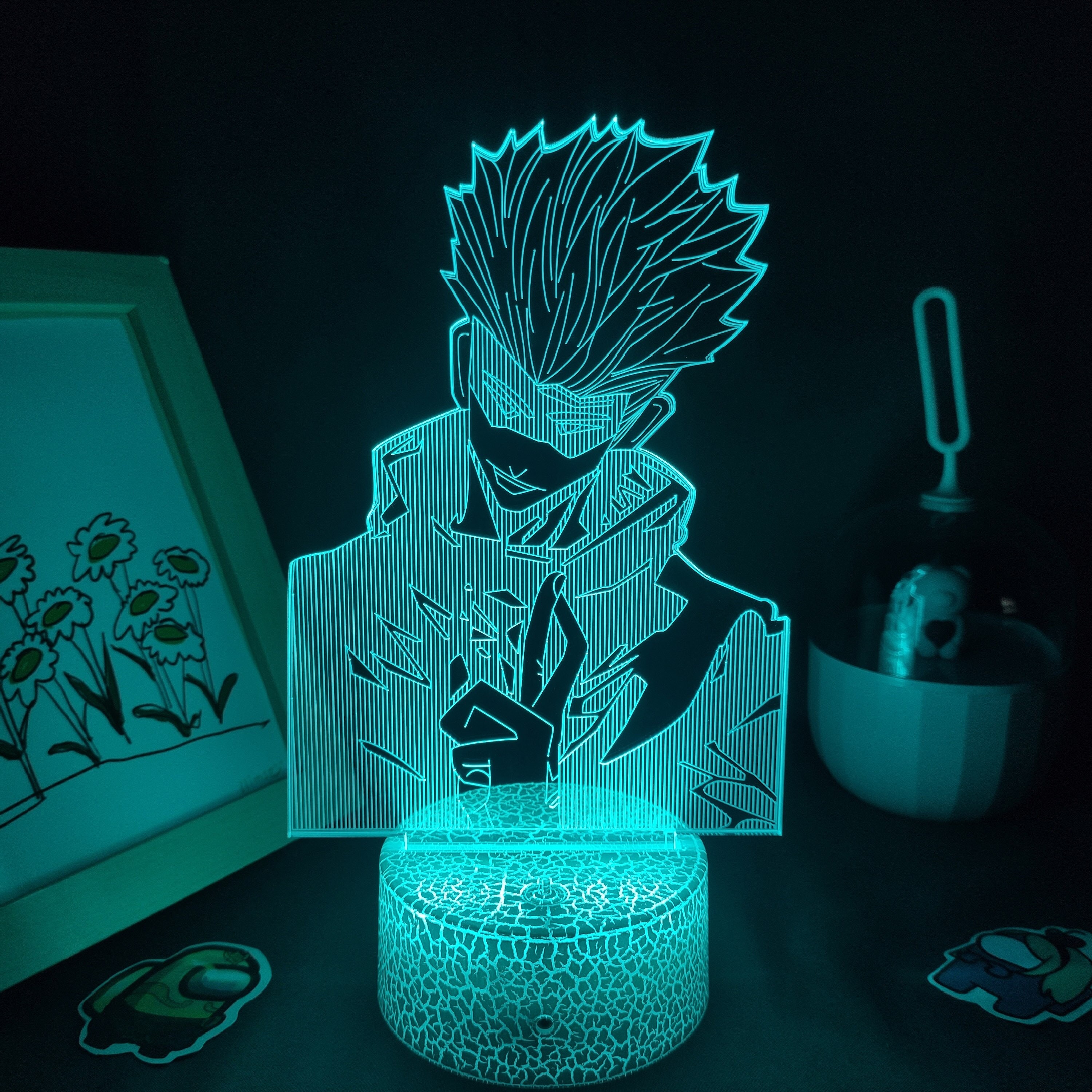 Jujutsu Kaisen Satoru Gojo 3D Acrylic Night LED Colorful Light | Etsy