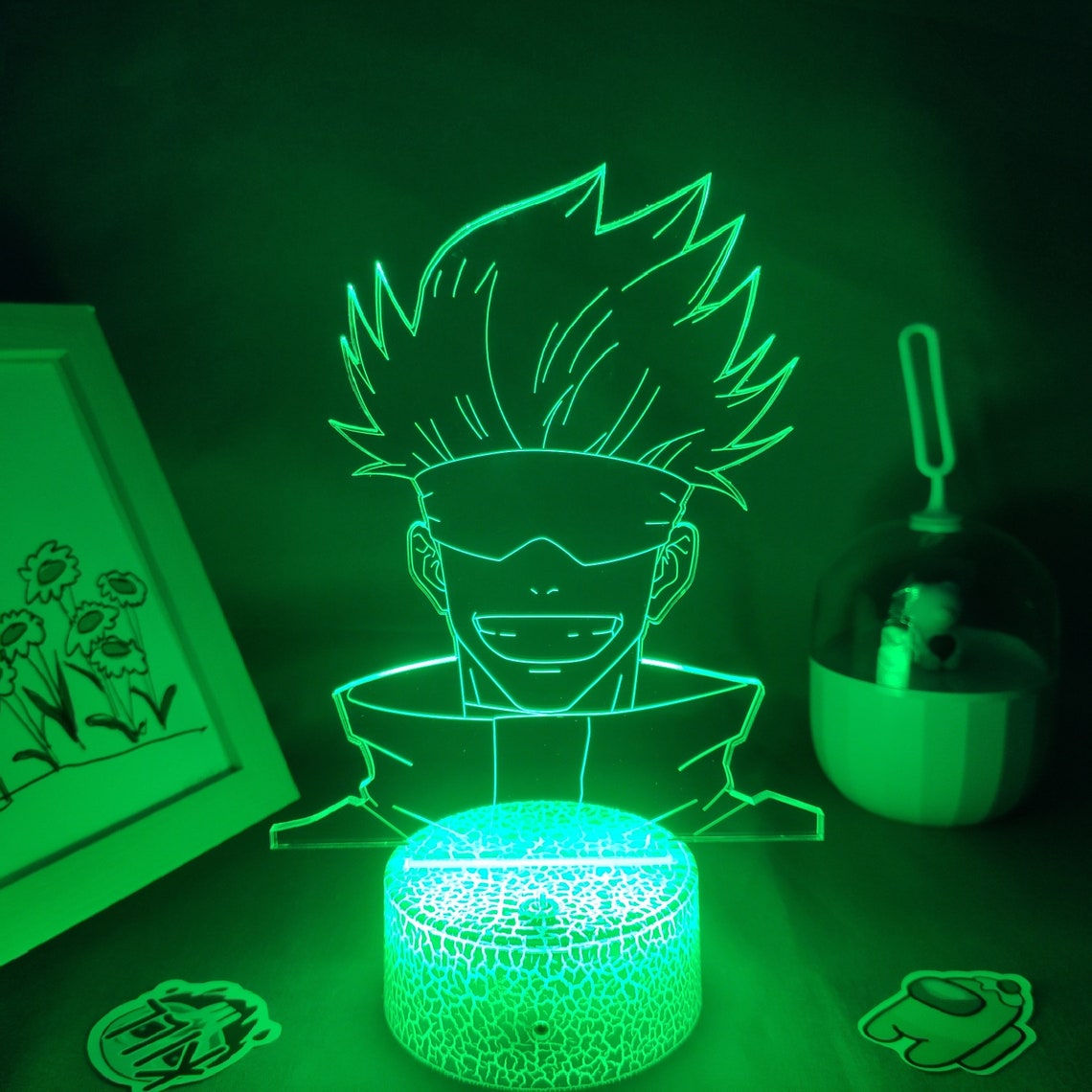 Jujutsu Kaisen Satoru Gojo 3D Acrylic Night LED Colorful Light | Etsy