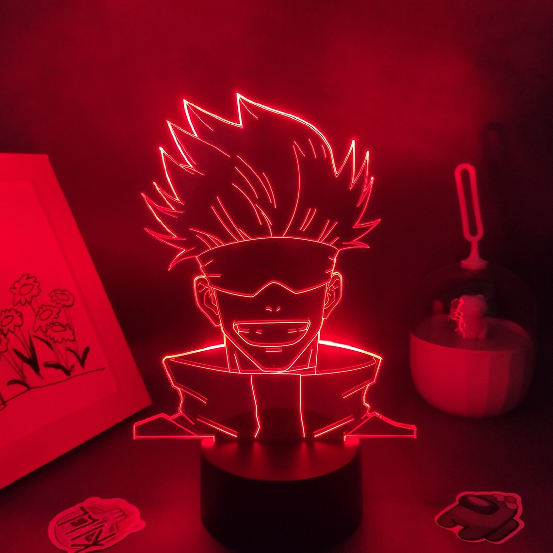 Jujutsu Kaisen Satoru Gojo 3D Acrylic Night LED Colorful Light | Etsy