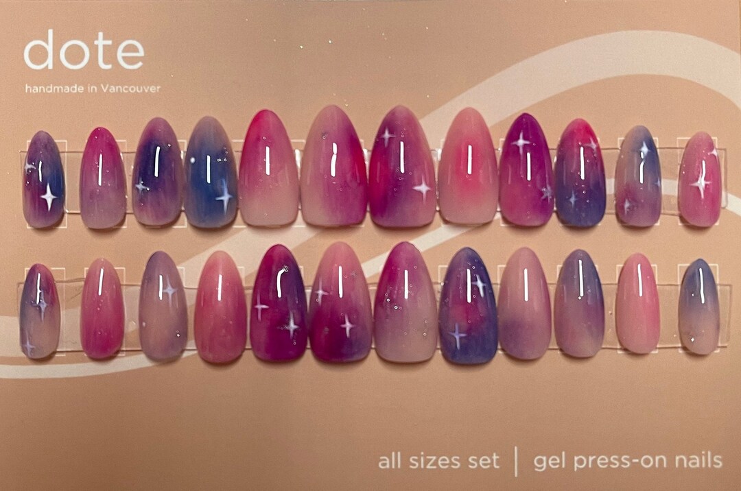 Press on Nails Aura Ahora, Aurora Galaxy Nails Dote Nails - Etsy UK