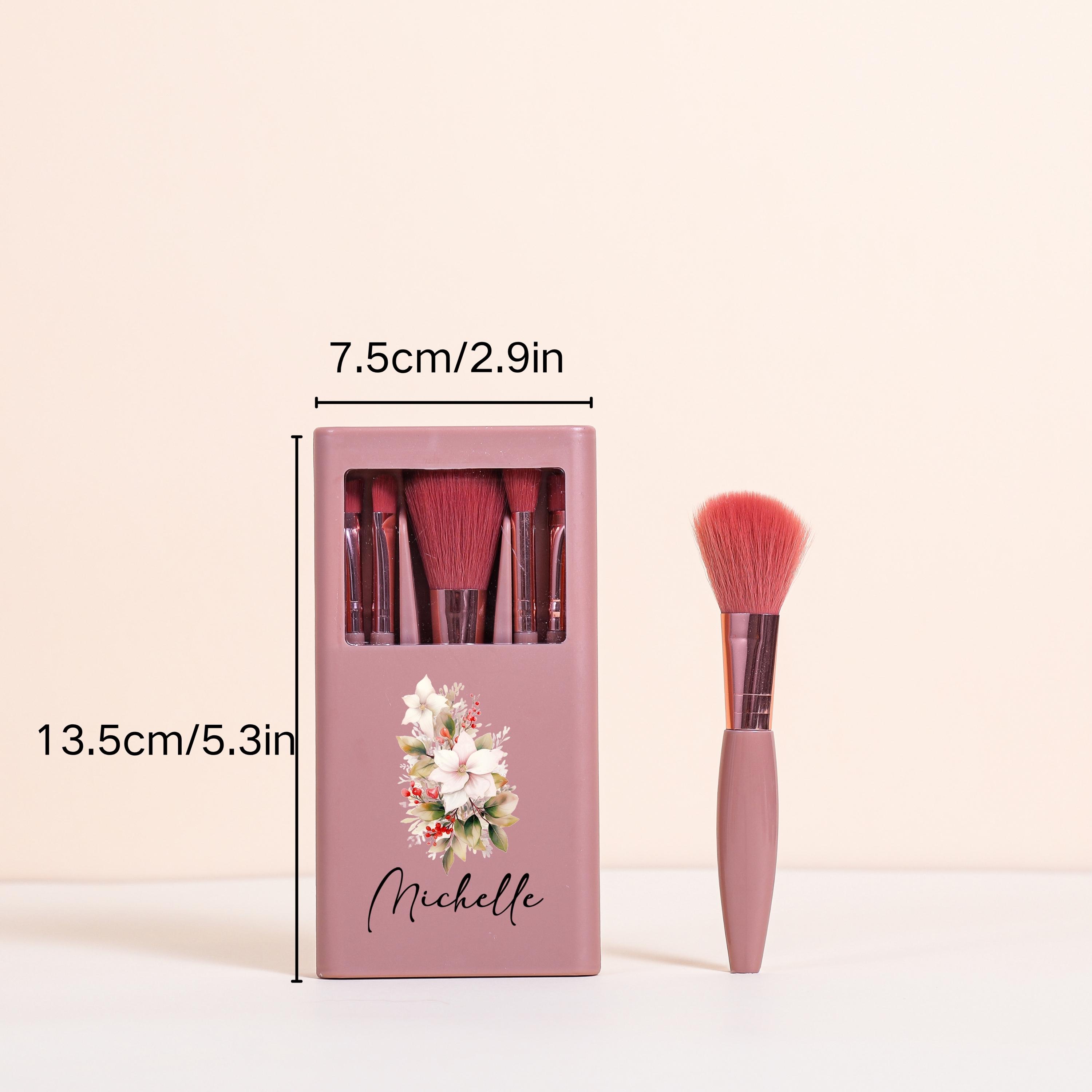 Personalized Birth Flower Makeup Brush Set/ Brushes Bag/ Bridesmaid ...