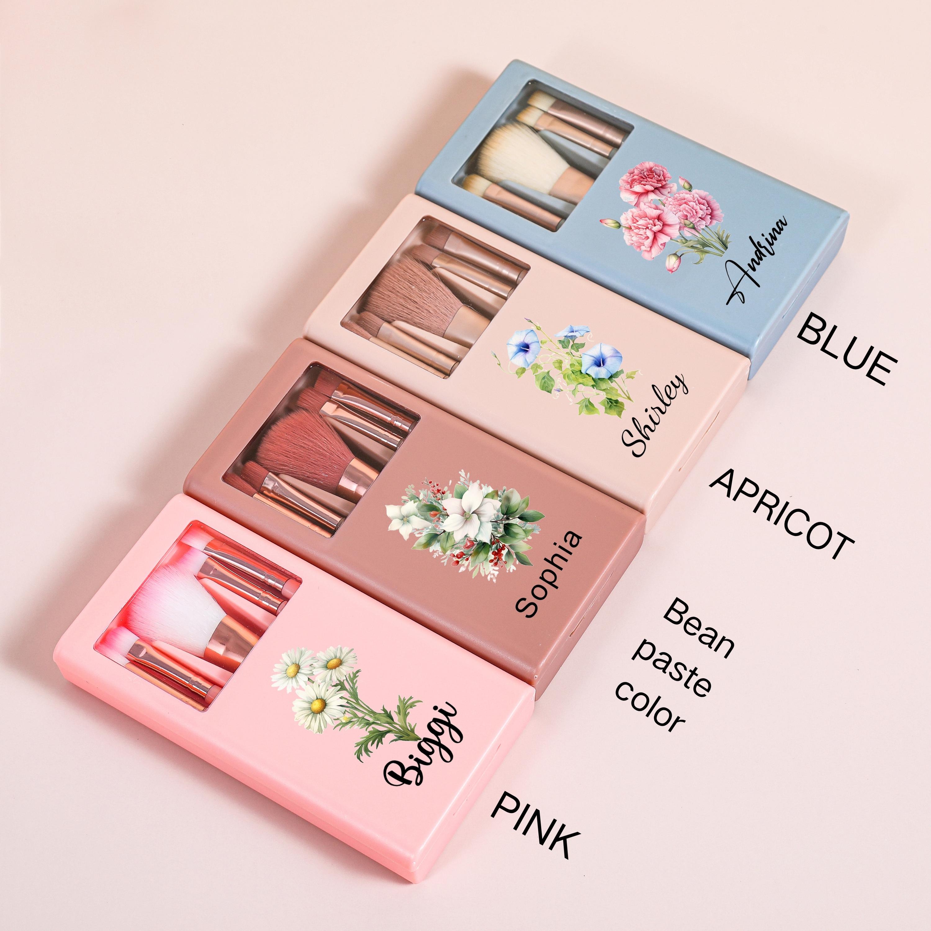 Personalized Birth Flower Makeup Brush Set/ Brushes Bag/ Bridesmaid ...