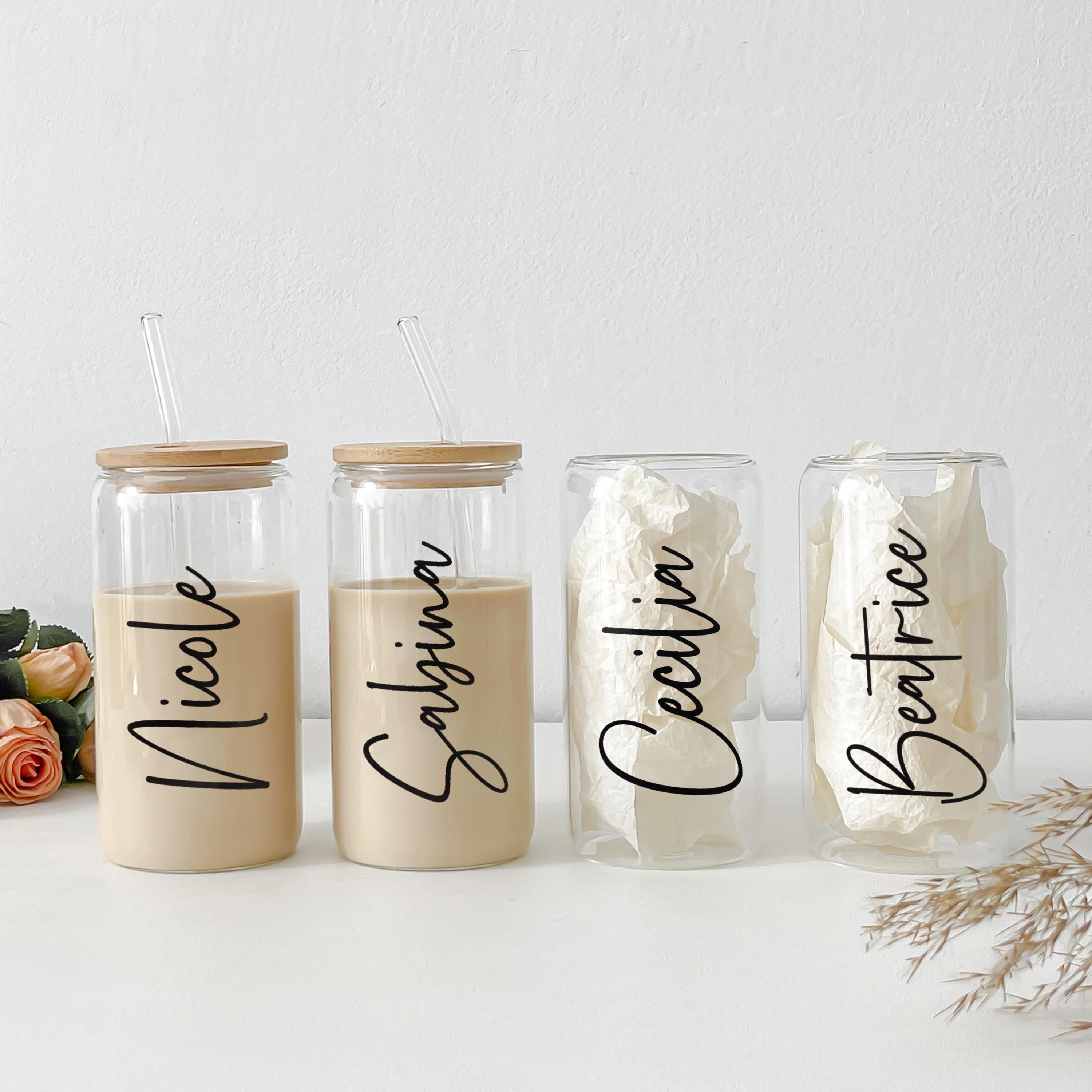 Custom Glass Tumbler/bridesmaid Gift/ Birthday Gift for Her/ Clear ...