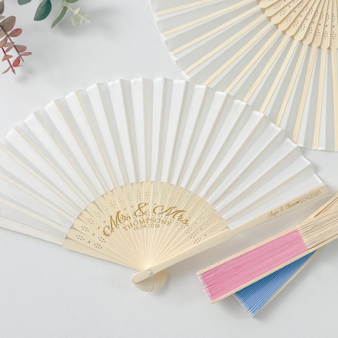 Personalized Wedding Fan Favors/custom Party Fans/wedding Folding Fans ...