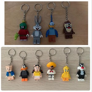 Cartoon Mini Figure Key Chains - Etsy UK