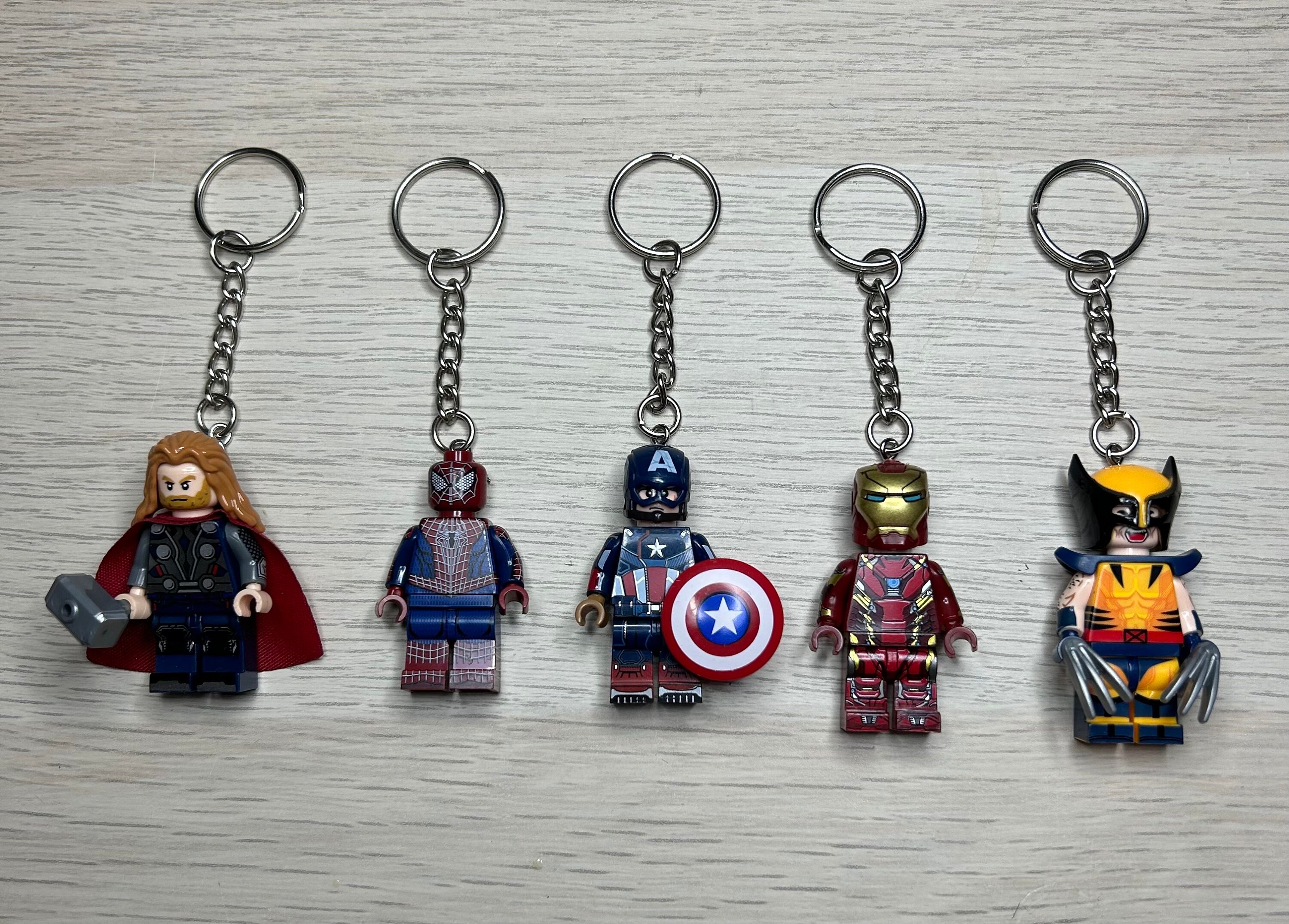 Marvel Mini Figure Key Chains - Etsy UK