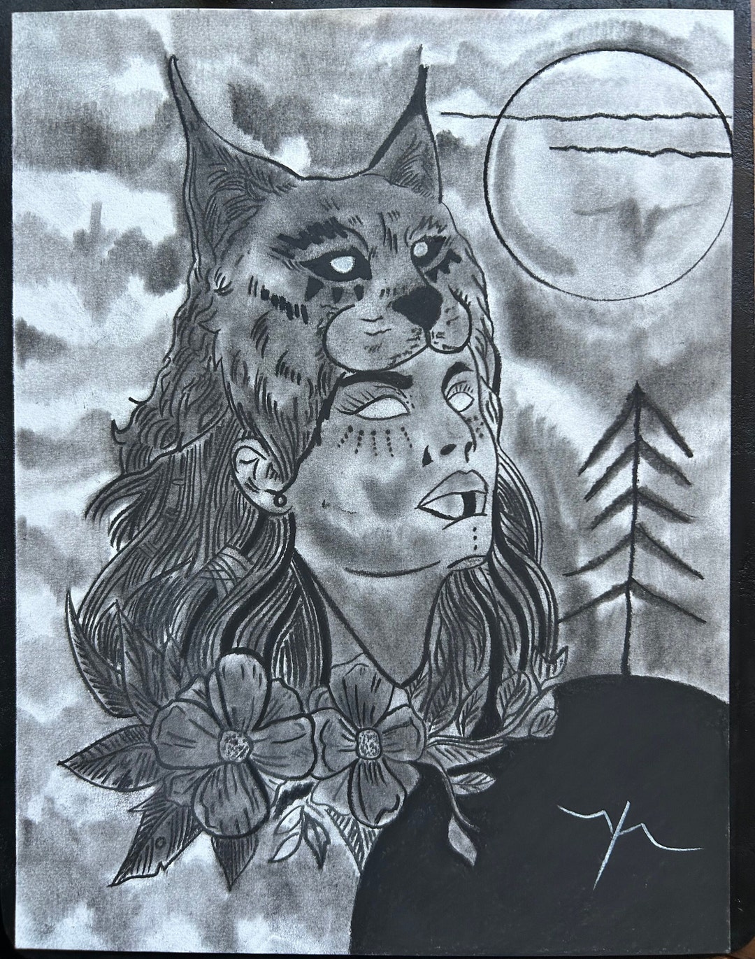 8X11 CHARCOAL DRAWING - Etsy