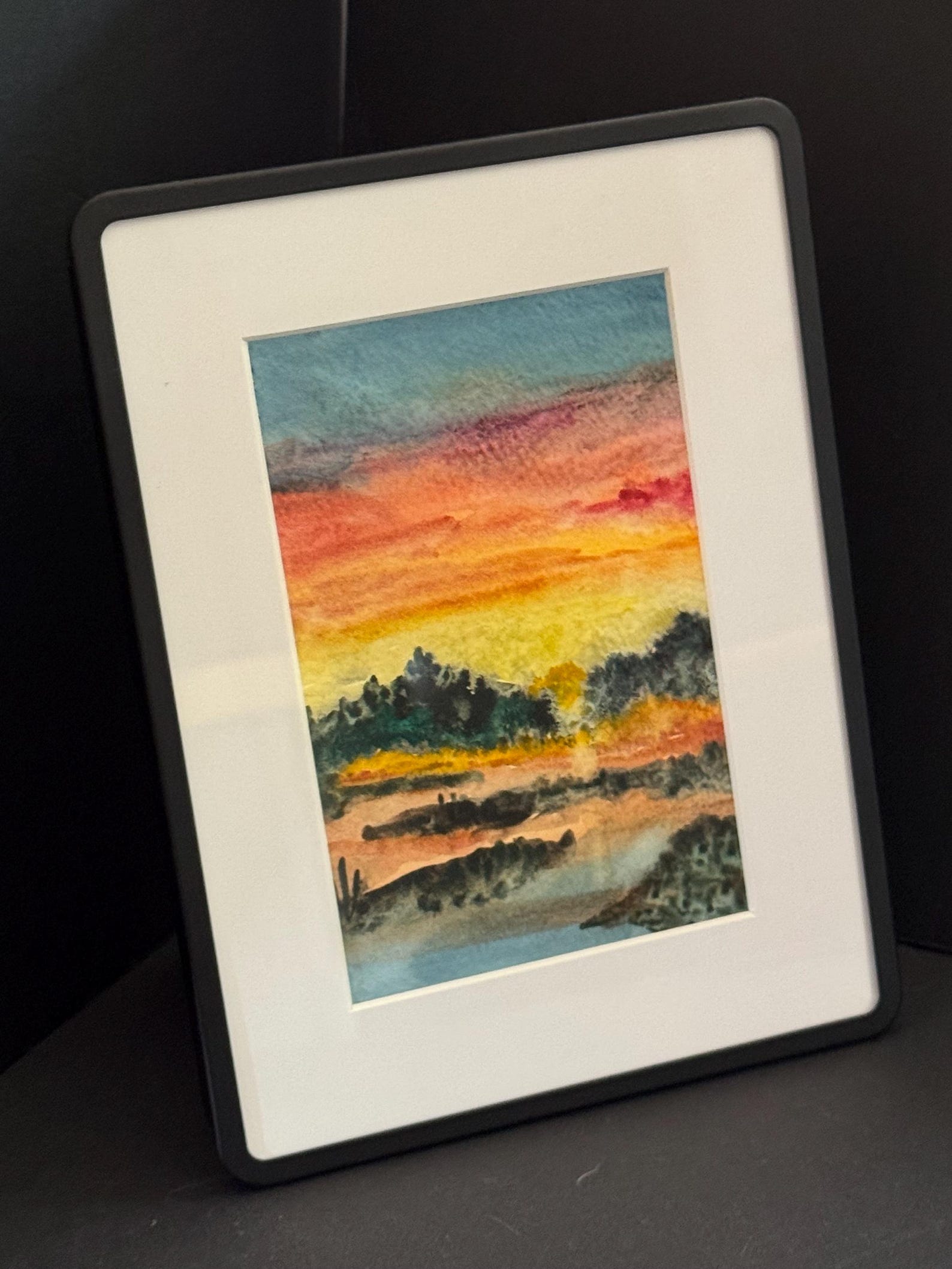Original Watercolor Art – Watercolor Painting in Metal Frame – Coastal ...