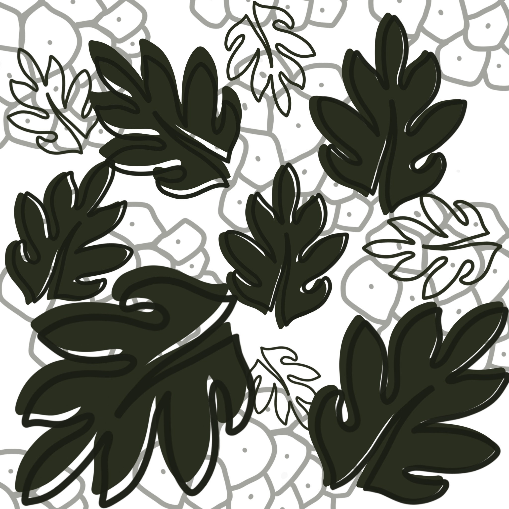 7 'ulu Stamps for Procreate Digital Download 'ulu Design 'ulu Leaf ...